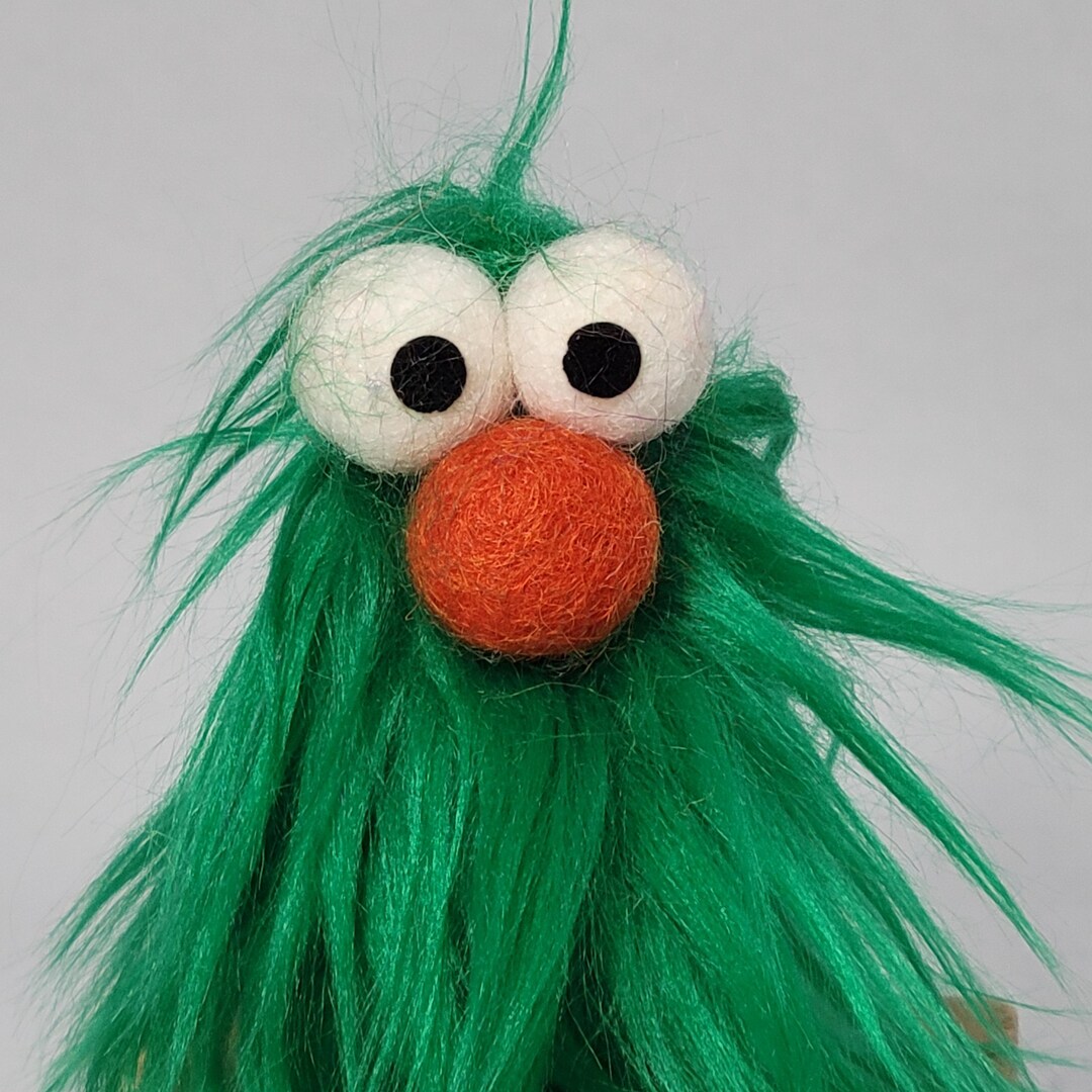 FUZZINGER: A Fuzzy Finger Puppet by All Hands Productions! (GREEN) - Etsy