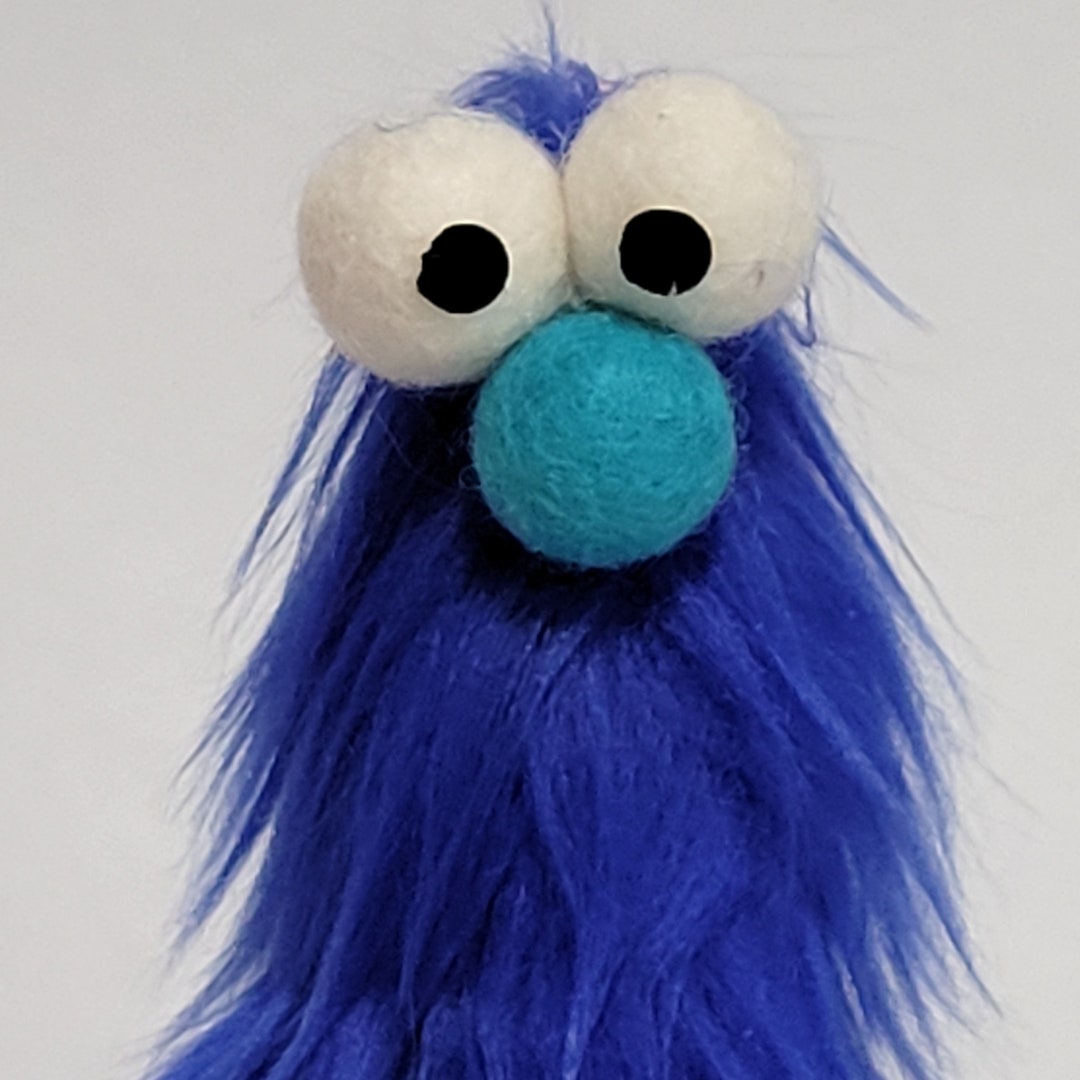 FUZZINGER: A Fuzzy Finger Puppet by All Hands Productions royal BLUE - Etsy
