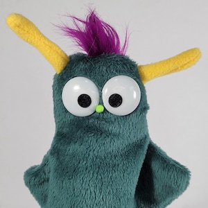 Little Beastie Hand Puppet EMERALD GREEN - Etsy