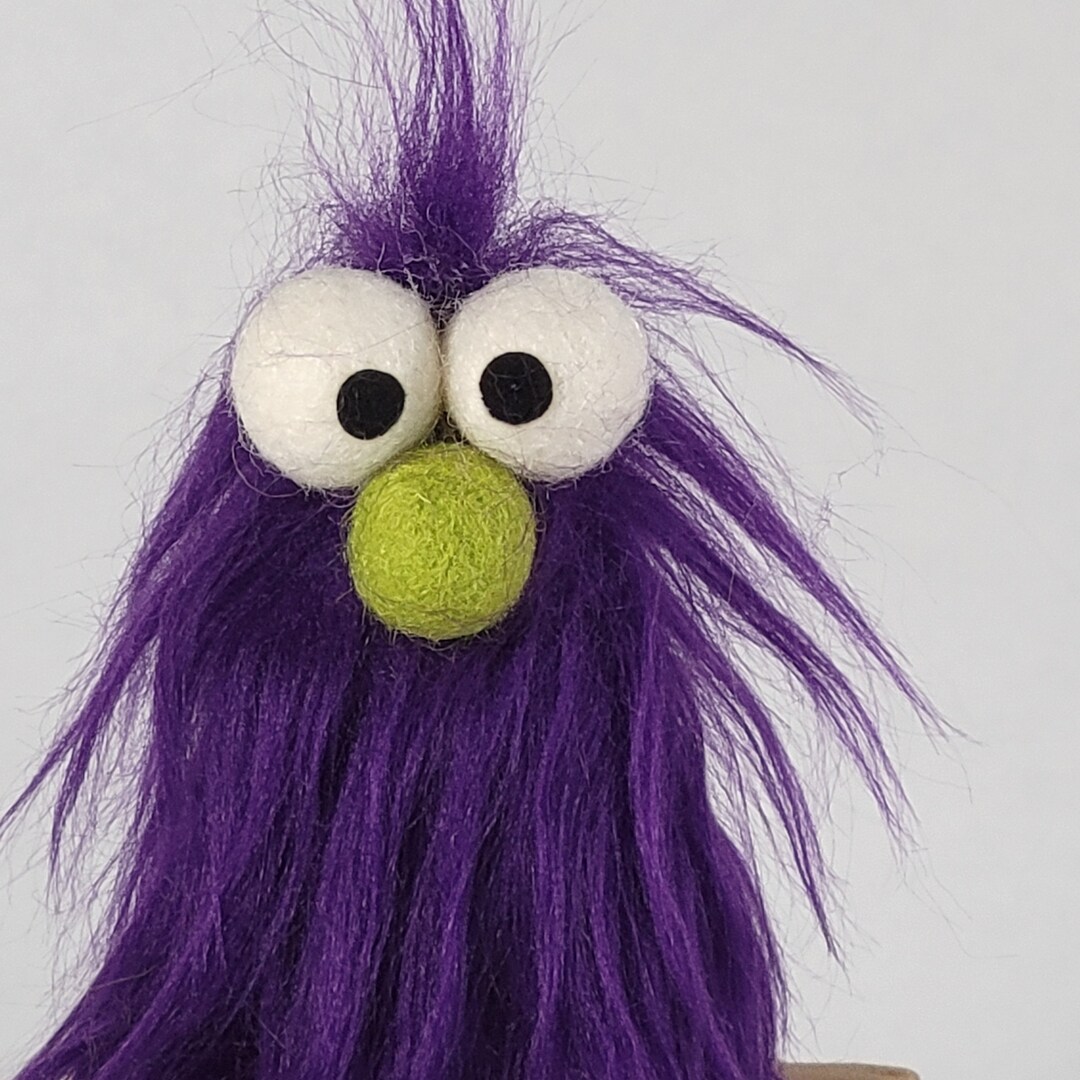 FUZZINGER: A Fuzzy Finger Puppet by All Hands Productions PURPLE - Etsy