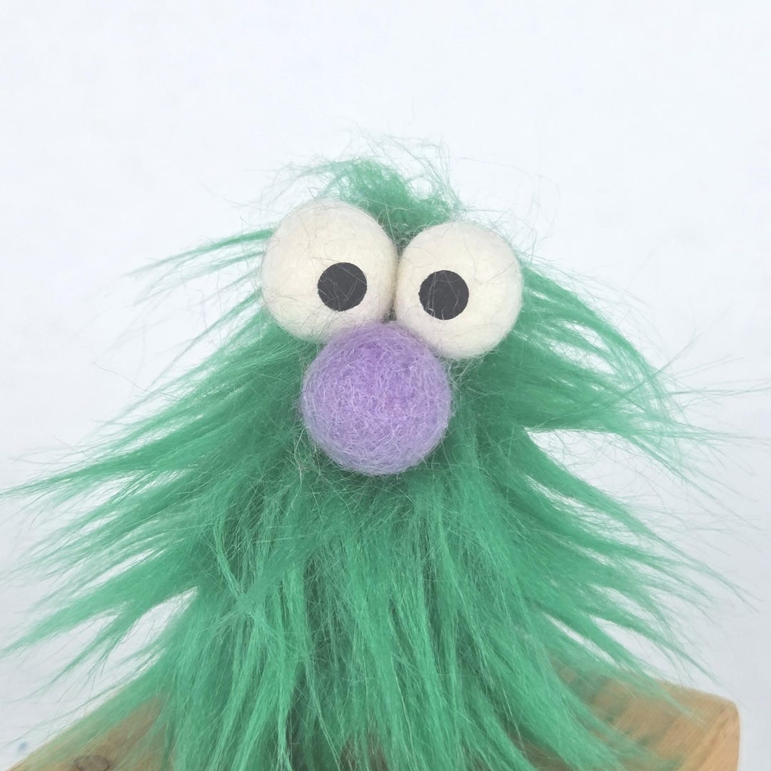 FUZZINGER: A Fuzzy Finger Puppet by All Hands Productions! (GREEN) - Etsy