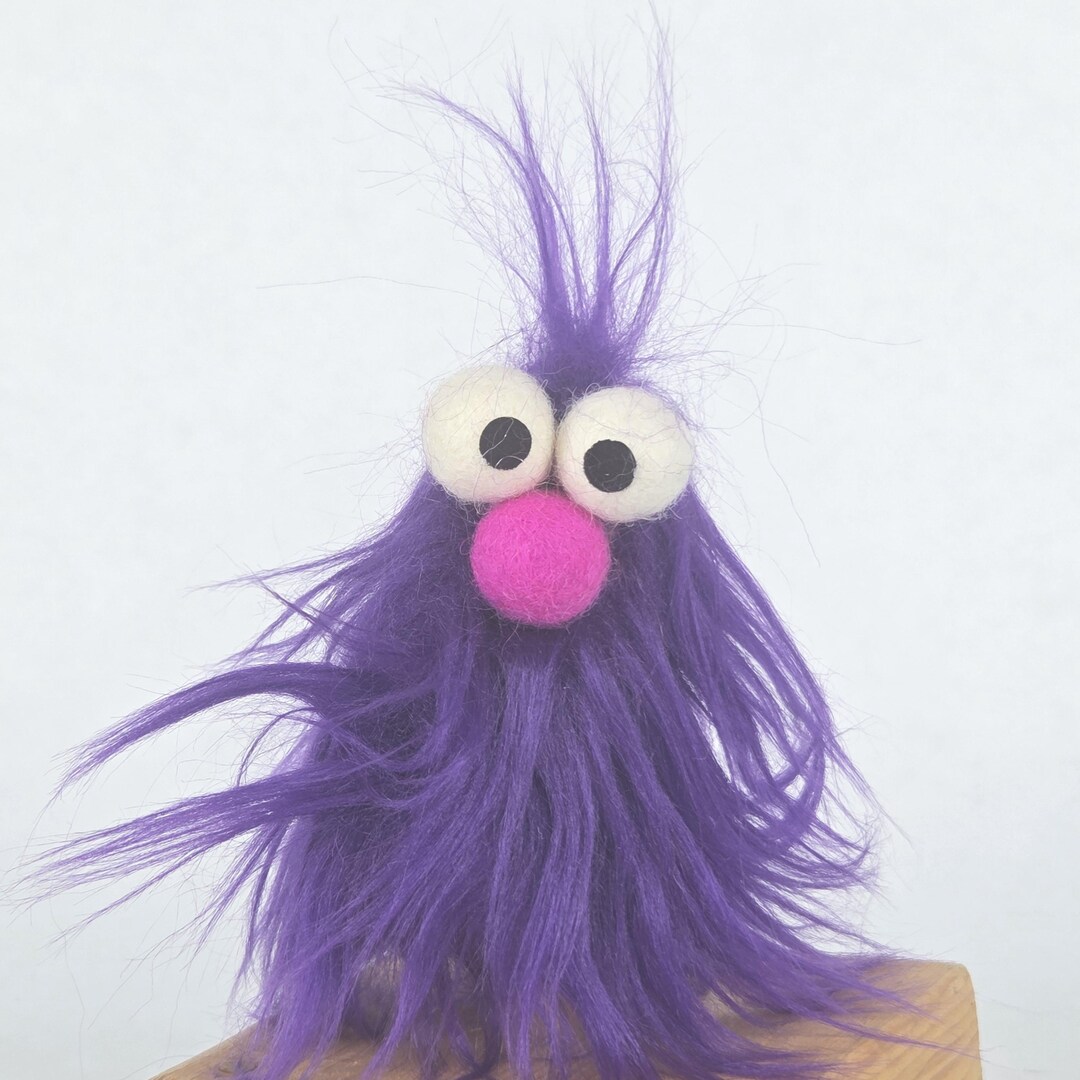 FUZZINGER: A Fuzzy Finger Puppet by All Hands Productions! (PURPLE) - Etsy