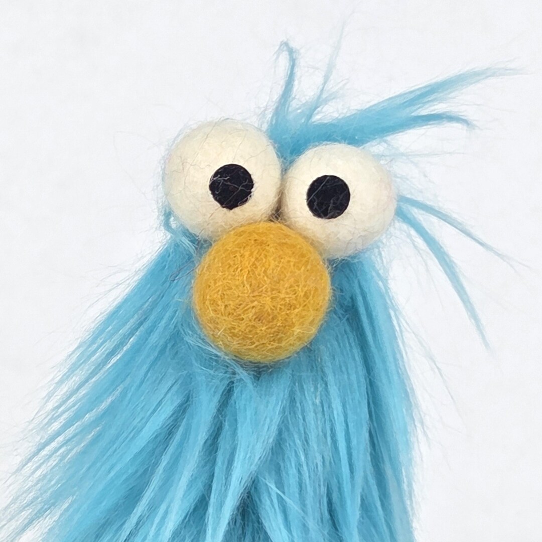FUZZINGER: A Fuzzy Finger Puppet by All Hands Productions! (AQUA) - Etsy