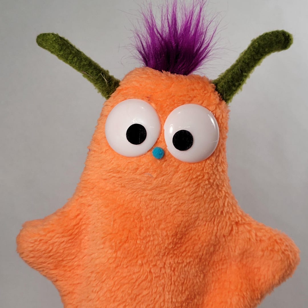Little Beastie Hand Puppet (ORANGE) - Etsy