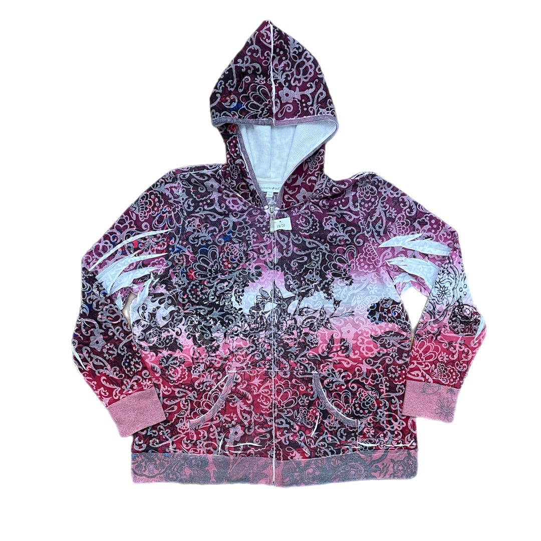 Vintage Deadstock Y2K Abstract Print Hoodie, Plus Size Clothing, 46 ...