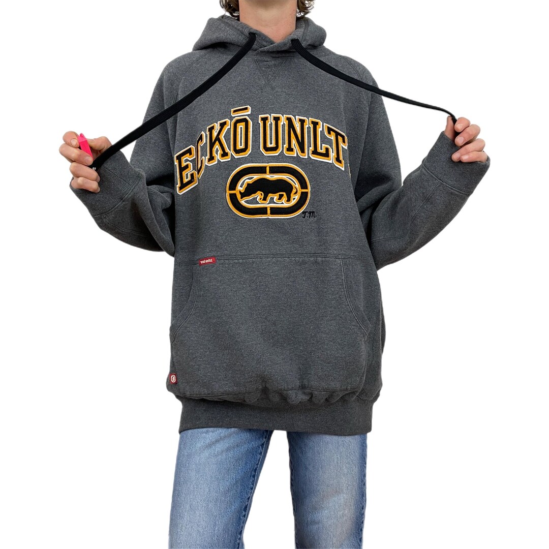 Vintage Y2K Gray ECKO UNLTD Spell Out Hoodie, 52 Bust, Pinkman Core, Gender Neutral - Etsy