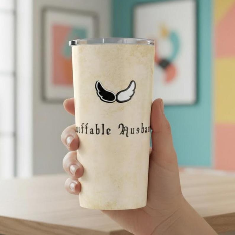 Good Omens Inspired Travel Mug Romantic Gift for Him Ineffable Husbands ...