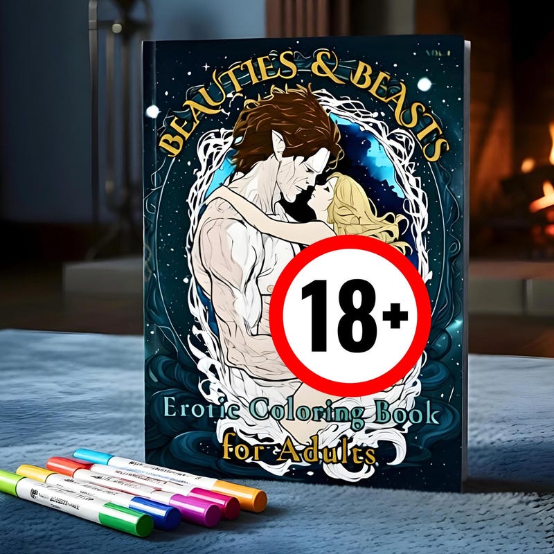 Nsfw Anime Coloring Book Etsy