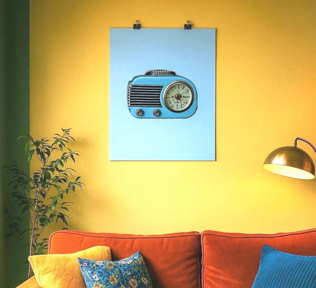 Retro Radio Poster Wall Art Print Vintage Decor Home Office Decoration ...