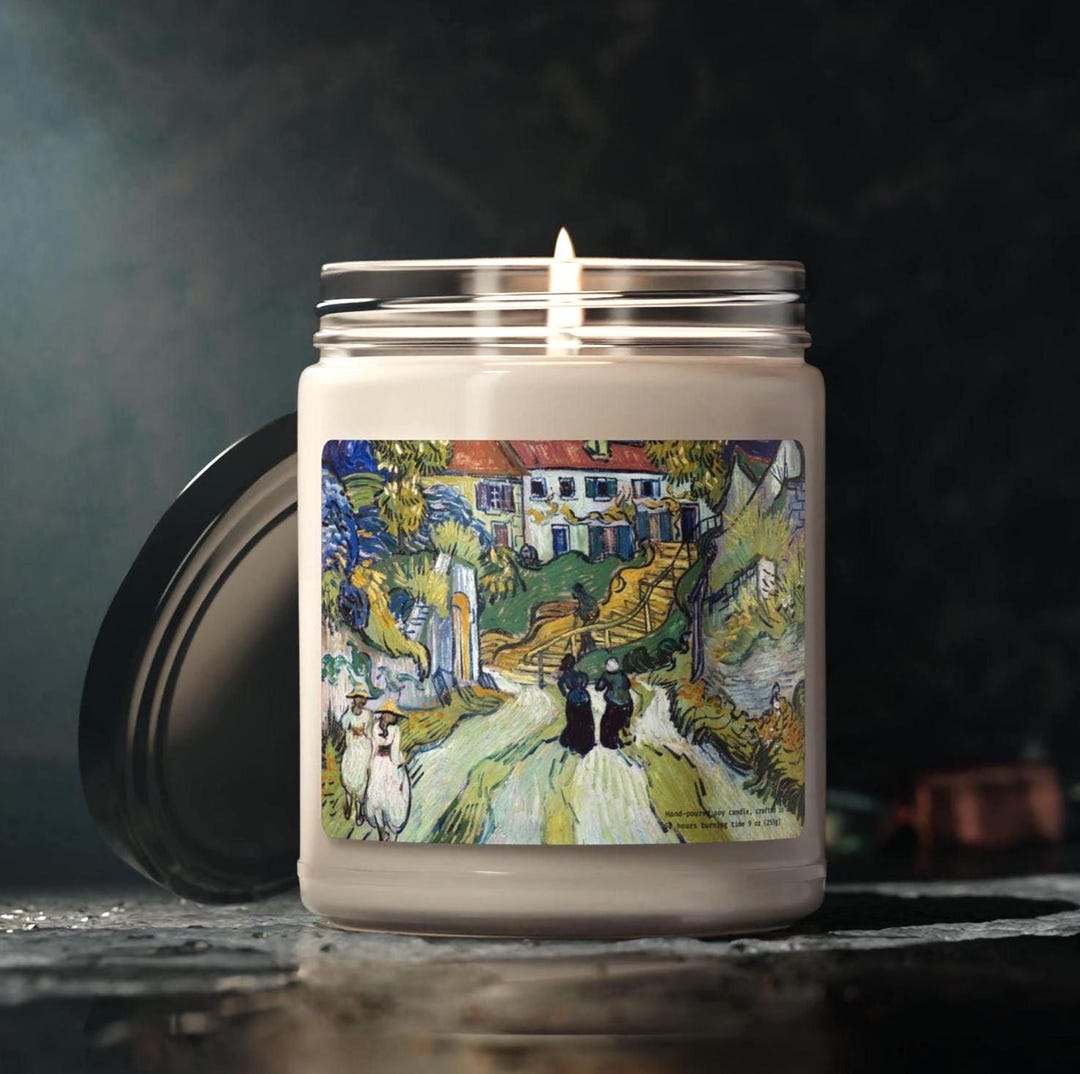 Vincent Van Gogh Artwork Candle, Starry Stairway at Auvers Holiday ...