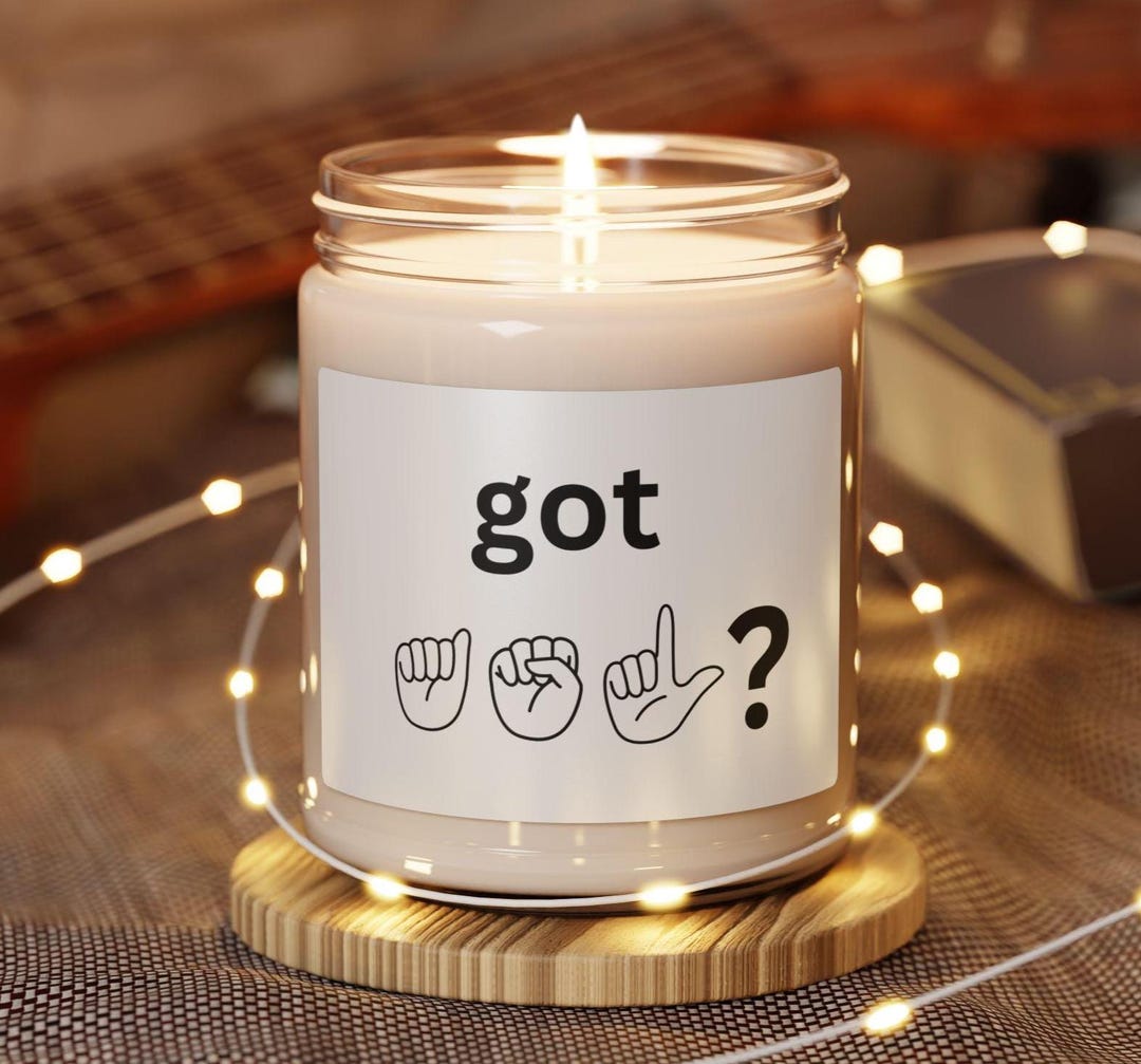 American Sign Language Candle ASL Deaf Culture Inclusivity Diversity ...