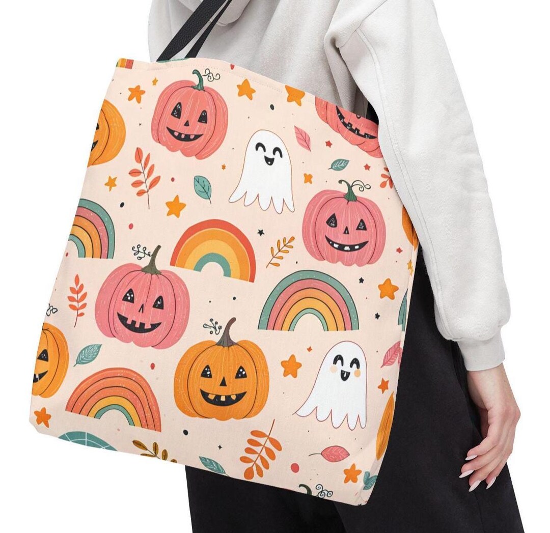 LGBTQ Pumpkins Pattern Tote Bag Fun Spooky Gay Pride Gift for Her for ...