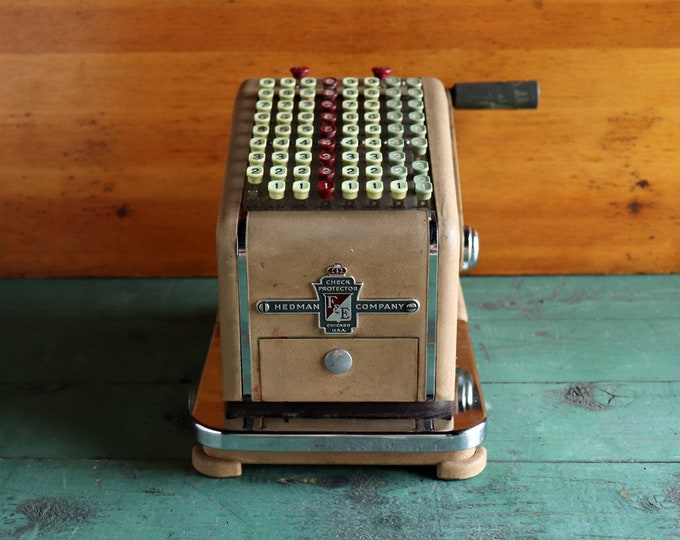 F&E Check Protector, the Lightning Vintage Check Writer Machine - Etsy