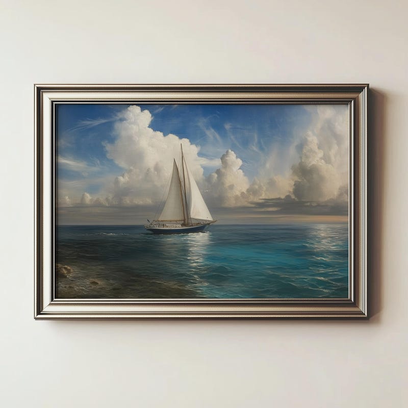 Rustic Sailboat Painting - Etsy