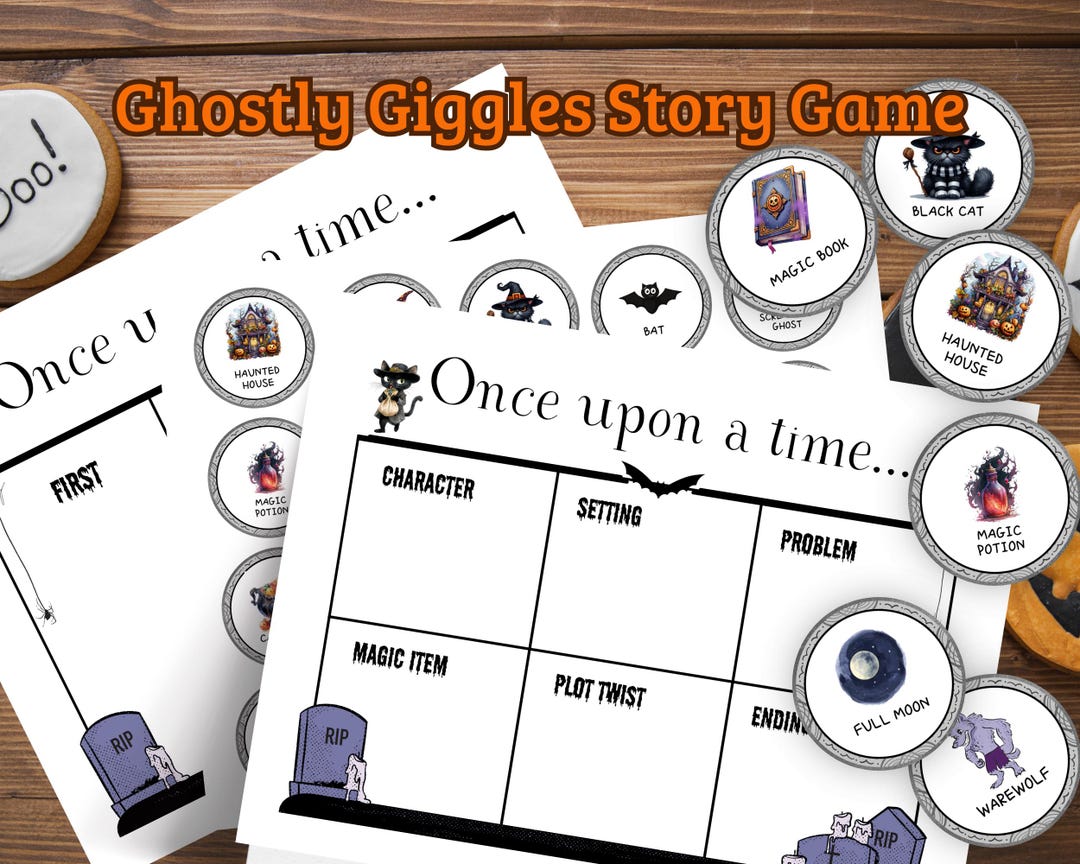 Ghostly Giggles Story Game - Printable Halloween Storytelling Activity ...