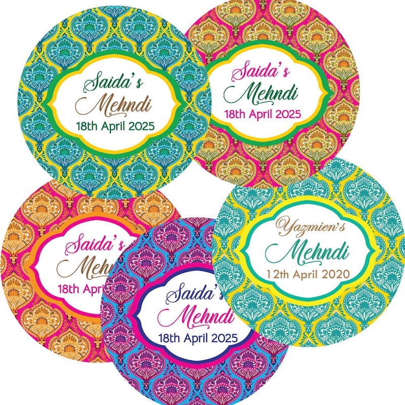 Mehndi Party Labels - Etsy UK