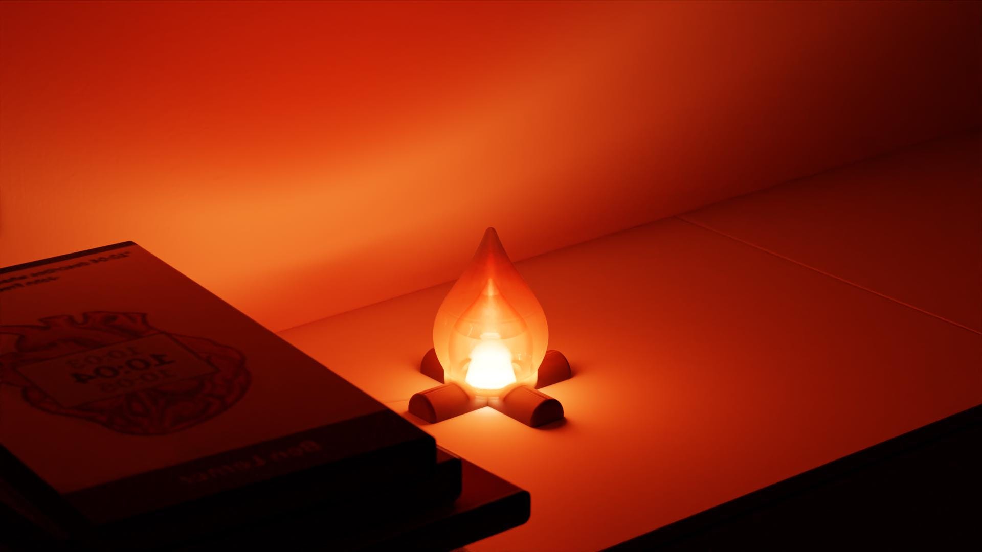 Unusual Original Campfire Night Light, Stylish Atmospheric Bedside Lamp ...