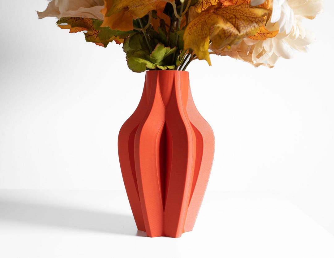 Organic Ceramic-look Vase, Table Vessel, Modern-sculptural Desk Accent ...