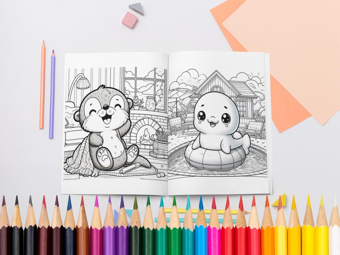 Cute and Cozy Coloring Pages PART 2 - 20 Super Cute Happy Baby Animals ...