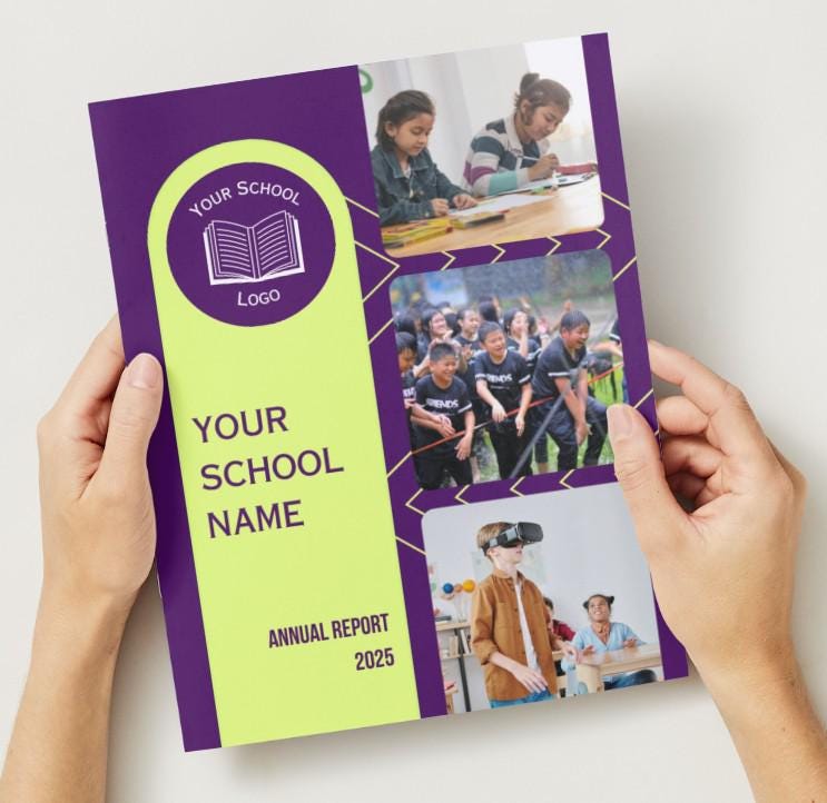 Nonprofit School Annual Report Template: 16-page Canva Design (PDF) - Etsy