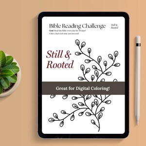 50-day Bible Reading Tracker: Christian Coloring Page (digital Download ...