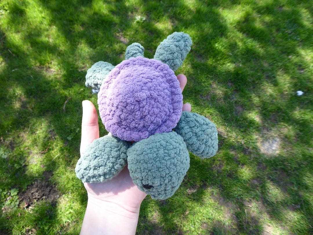 Green Turtle With Purple Shell Plushie - Etsy
