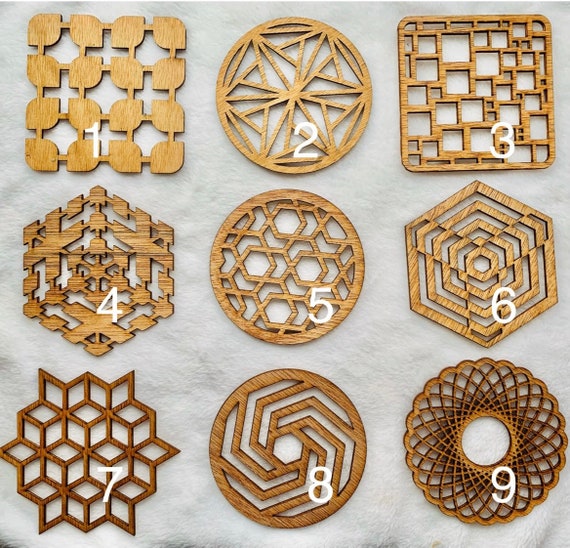 Wood Crystal Grid Sacred Geometry Grounding Laser Cut | Etsy