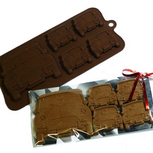 4+1 Mini Type Car Vehicle Retro - Novelty Chocolate Silicone Mould ...
