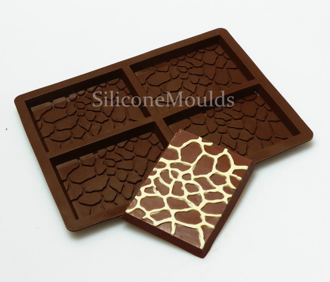 4 Cell GIRAFFE Print Chocolate Bar finished Weight Approx 82g Silicone ...