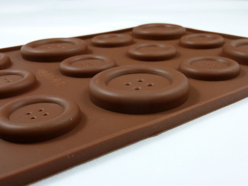 GIANT BUTTONS Button Silicone Chocolate / Candy Bakeware Mould for ...