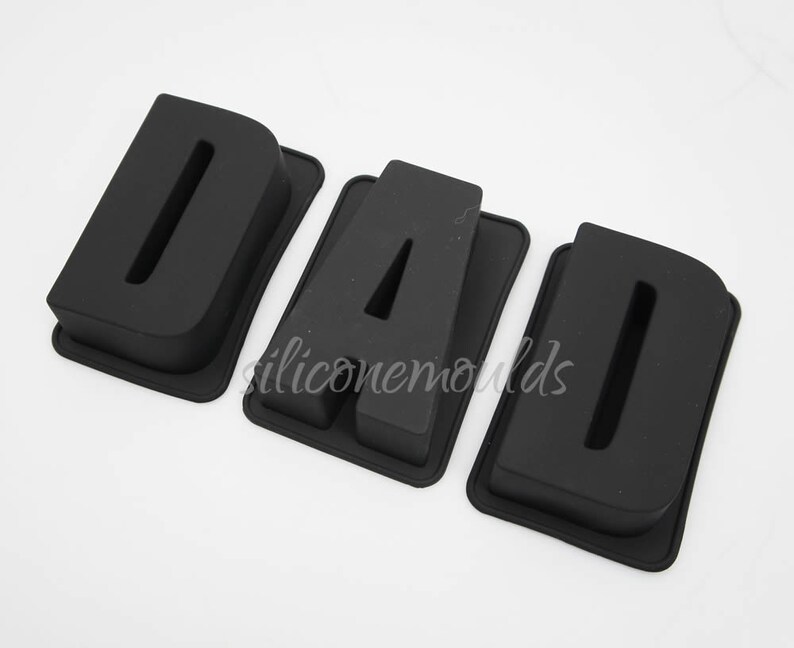 DAD set of 3 letters 4.5 / 110mm Silicone Alphabet | Etsy