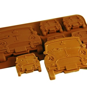 4+1 Mini Type Car Vehicle Retro - Novelty Chocolate Silicone Mould ...