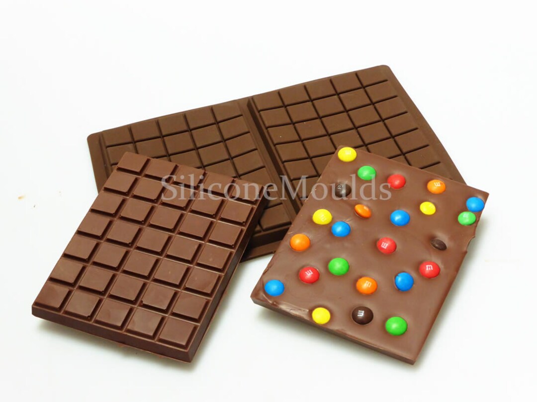 2 Cell LARGE SLAB BAR Mould (makes Bars Approx 275g) Chocolate Candy ...