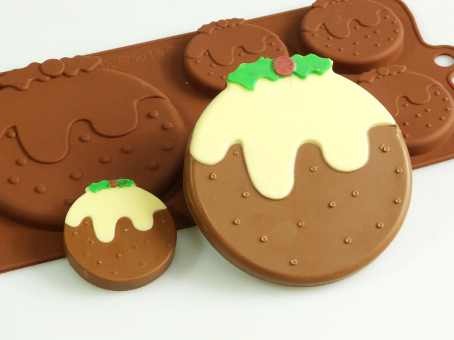 CHRISTMAS PUDDING Chocolate Silicone Mould Candy Cake Topper - Etsy