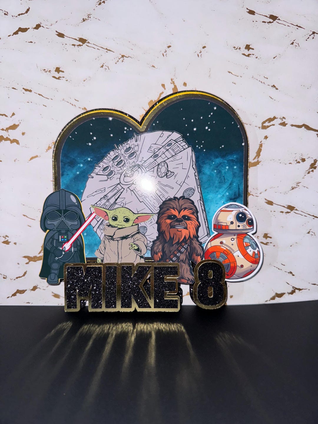 Star Wars Cake Topper, Custom Galaxy Cake Topper, Personalized Cake ...