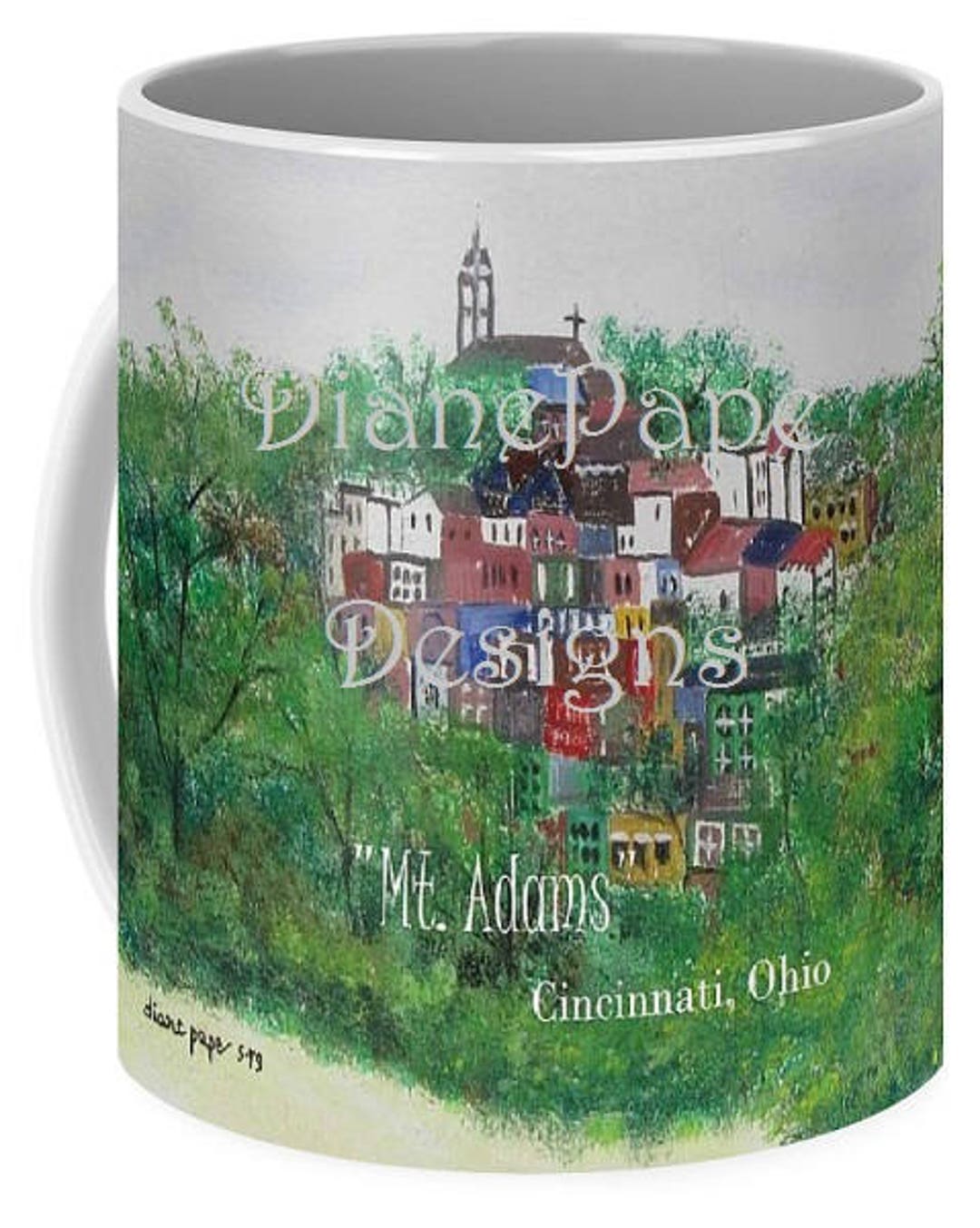 MT. Adams - Cincinnati, Ohio Ceramic Mug in 2 Sizes, Coffee, Tea, Hot ...