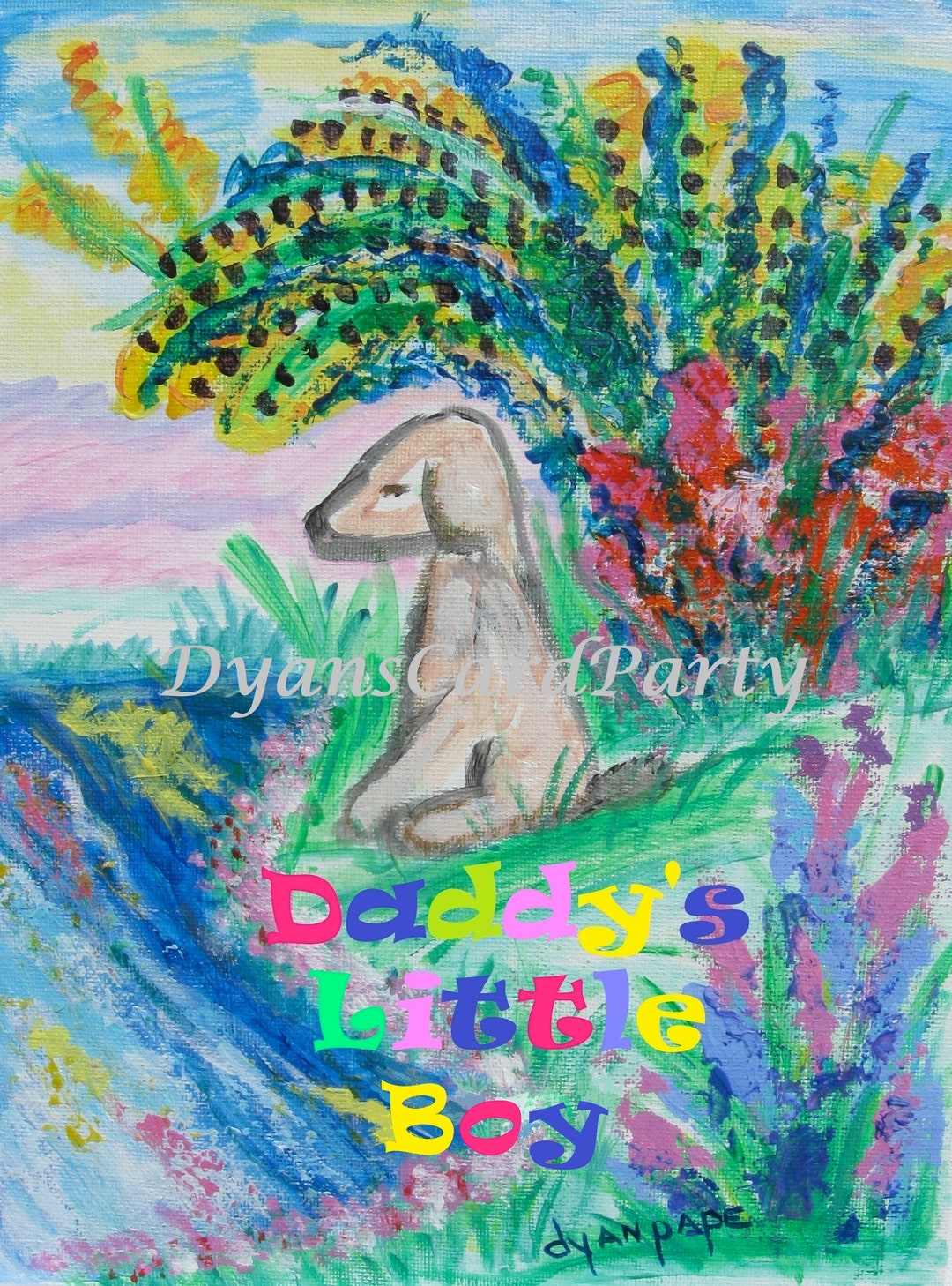 Daddy's Little Boy Blank A2 Note Card - for Father to Give Son on ...