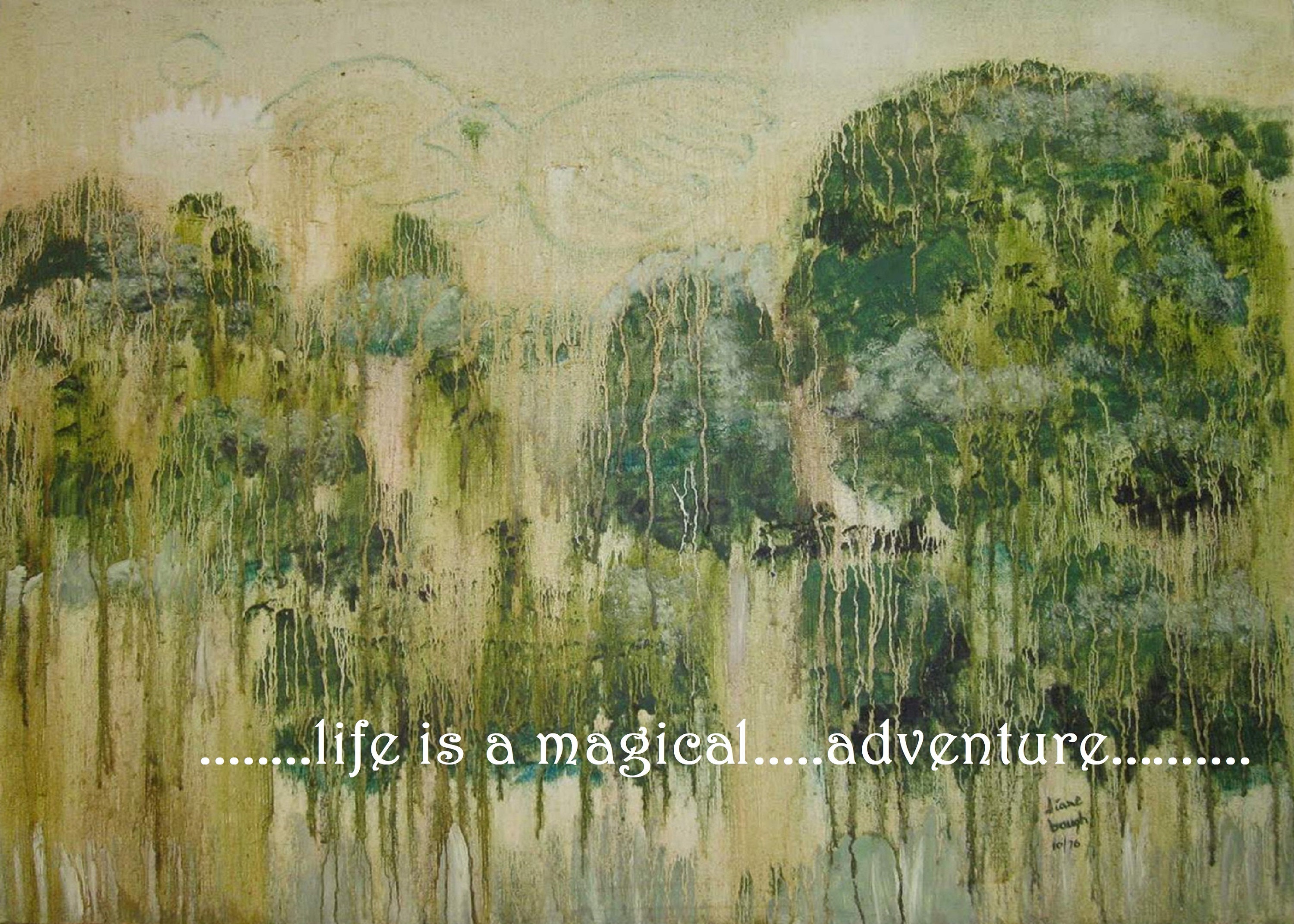 Fantasy Forest Blank A2 Note Card With Greeting - 'life is a Magical ...