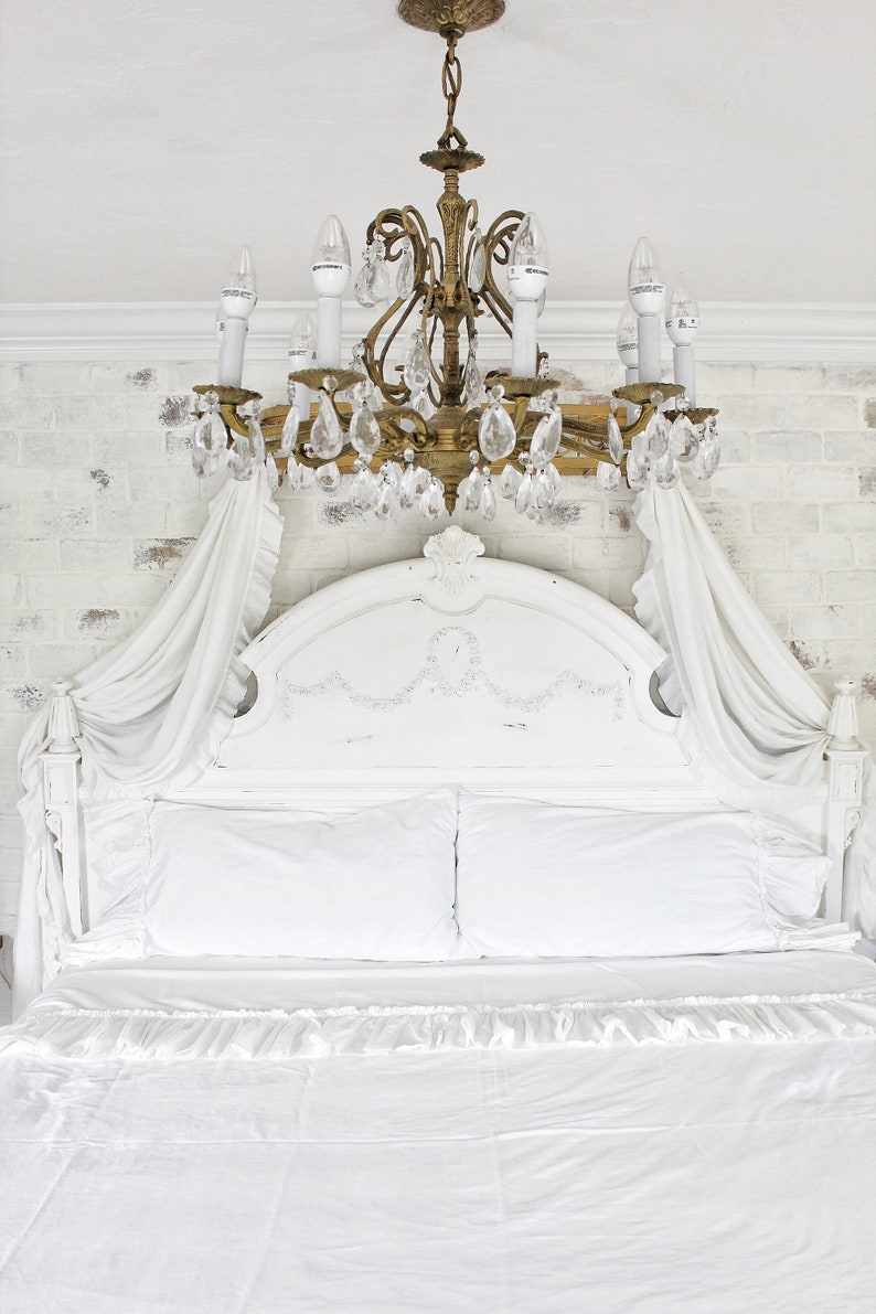 Ruffled Percale Sheet Set Shabby Chic Bedding Ruffled - Etsy