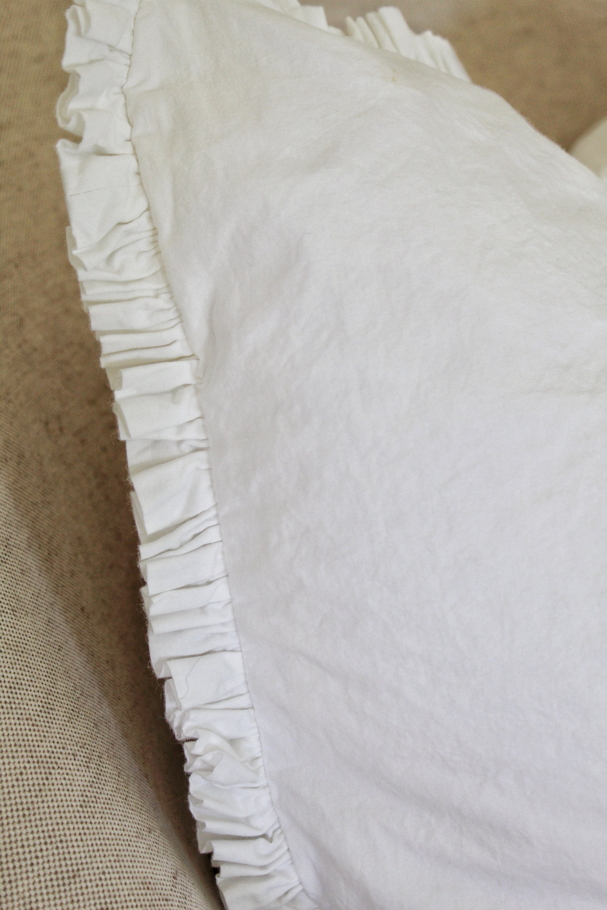 Ruffled Pillow Covers | Ruffled Shams Euros | Shabbychic Pillow Cases ...