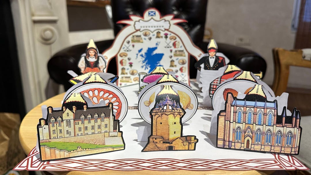SCOTLAND, Scots Culture Paper Craft Painting Kit for Kids, Traditional ...