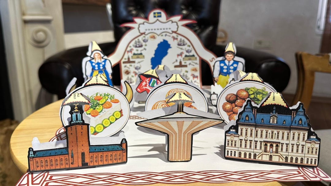 SWEDEN, Swedish Culture Paper Craft Painting Kit for Kids, Traditional ...