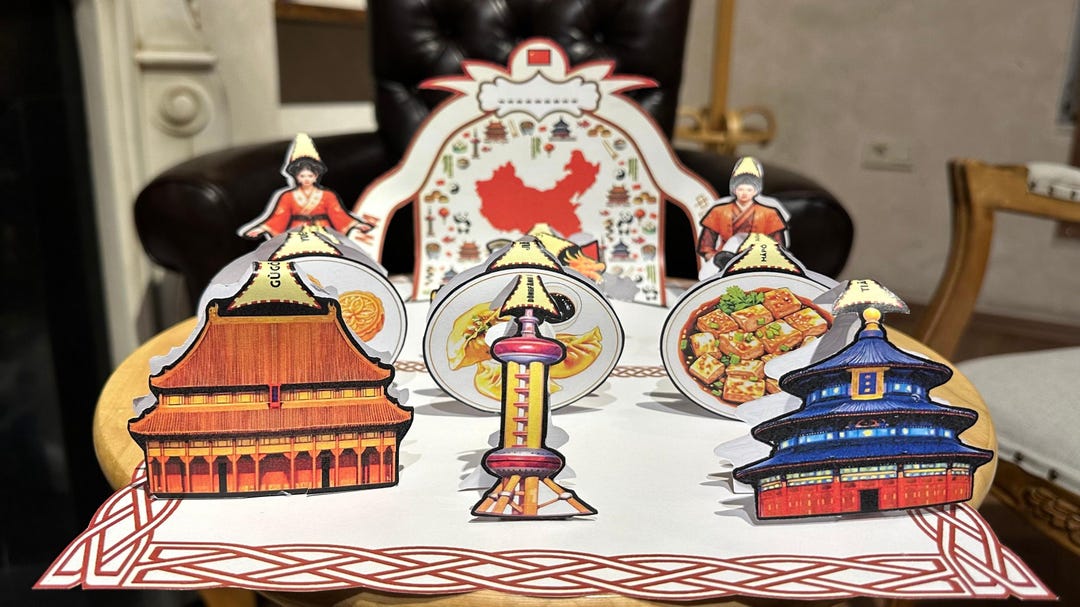 CHINA, Chinese Culture Paper Craft Painting Kit for Kids, Traditional ...