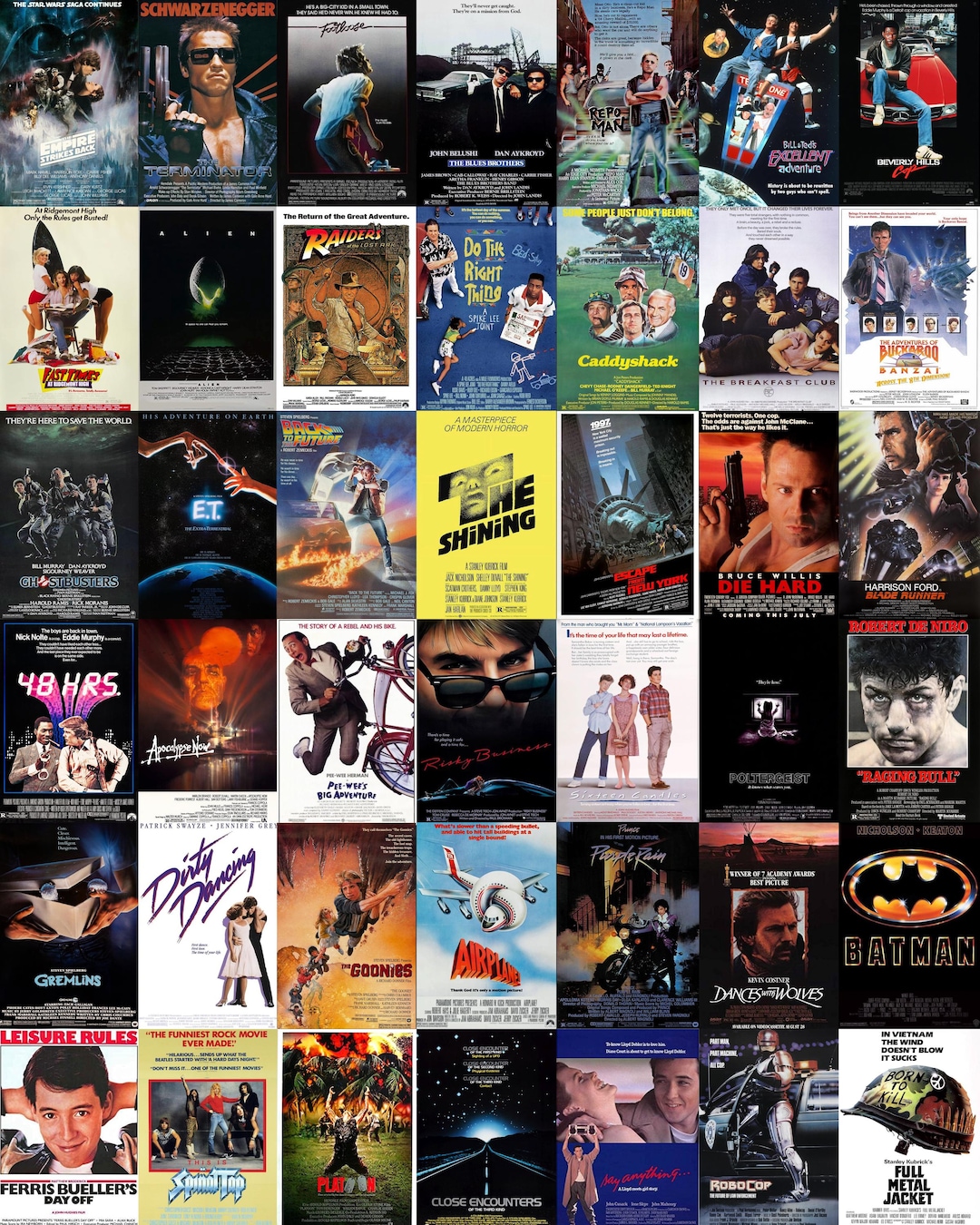 80s Movie Posters, Music Wall Art Print, Instant Download, Indie Room ...