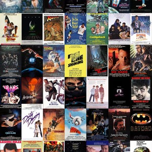 80s Movie Poster Collage: Retro Film Art Print (digital Download) - Etsy UK