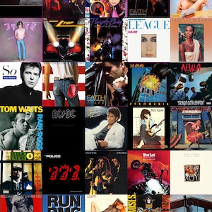 80s Vinyl Album Cover Poster, Music Wall Art Print, Instant Download ...