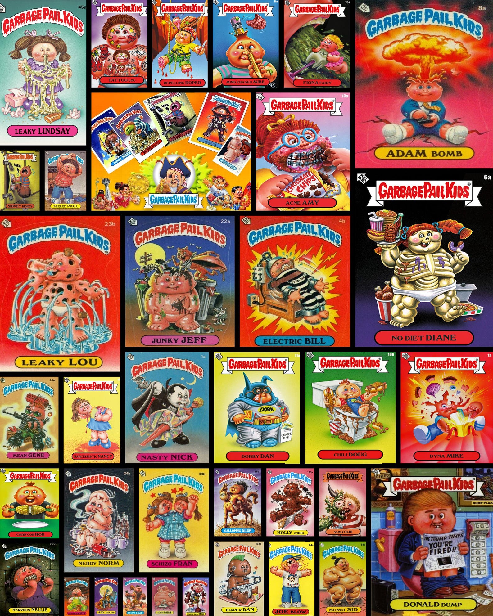 Garbage Pail Kids 80s Retro Poster, Retro Wall Art Print, Instant ...