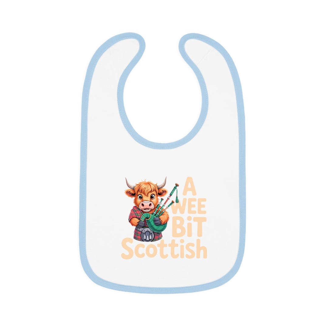 Scottish Baby Bib, Highland Cow Bagpipes, Funny Baby Shower Gift - Etsy