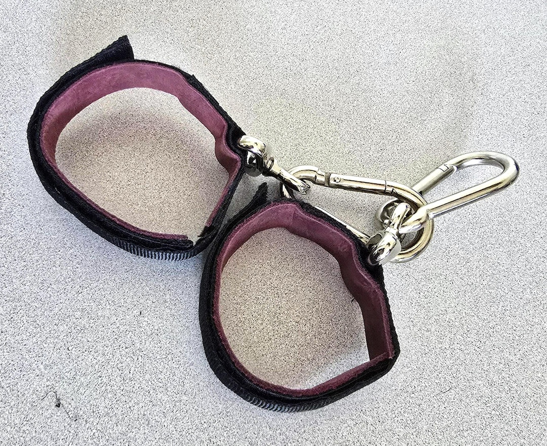 Leather Bondage Velcro Restraint Cuffs - Etsy