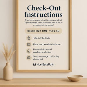 Airbnb Check-out Instructions | Reminds Guests They Get Rated Too ...